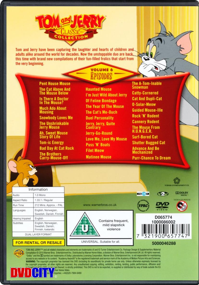 Tom And Jerry Classic Collection Vol 6 Dvdcitydk